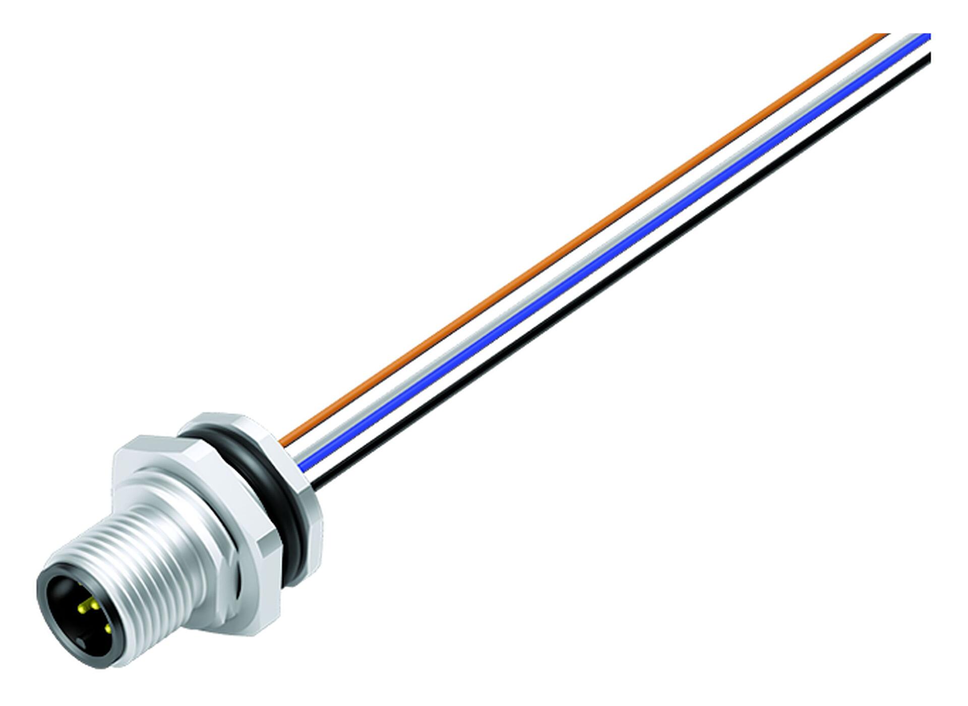 M12, Male panel mount connector, IP68, unshielded, Contacts: 5 | 76 2631 1111 00005-0500
