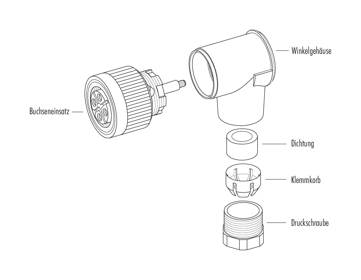 09 0440 00 04 | binder M18 Conector hembra en ángulo, Número de ...