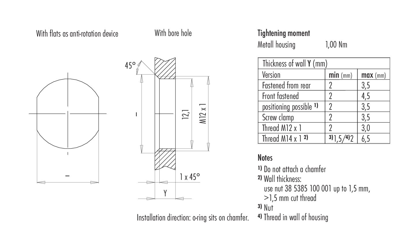 86 1033 1100 00005 | binder M12-B Male panel mount connector, Contacts ...