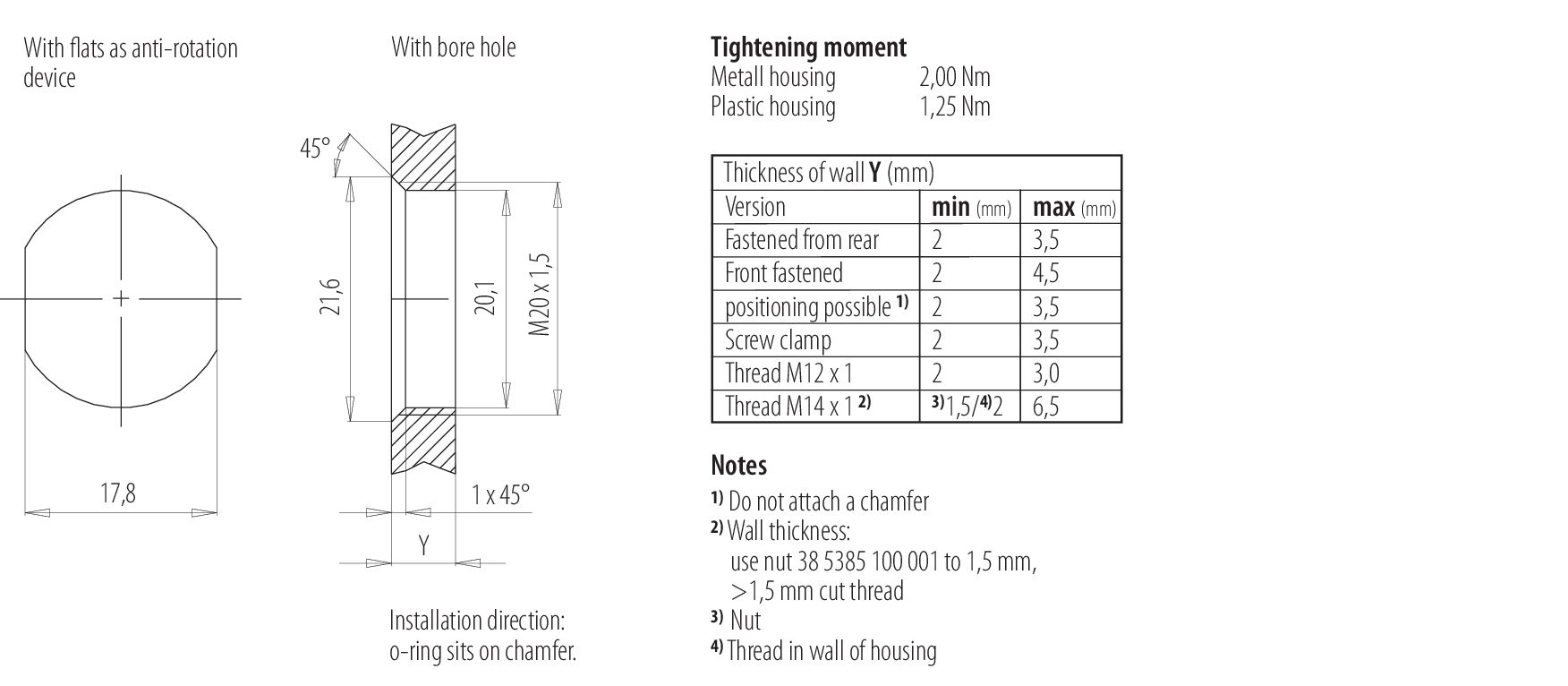 M12, Female panel mount connector, IP67, unshielded, Contacts: 5 | 99 ...