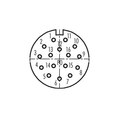 M23, Female cable connector, IP67, shieldable, Contacts: 16 | 99 4624 00 16