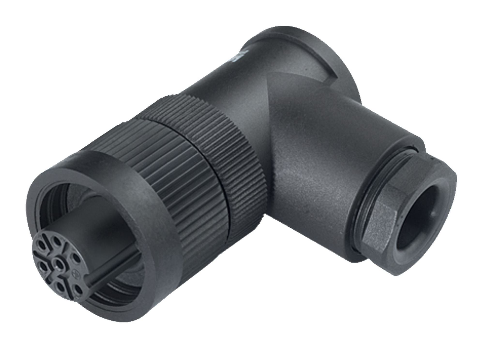 RD24, Female angled connector, IP67, unshielded, Contacts: 3+PE | 99 ...