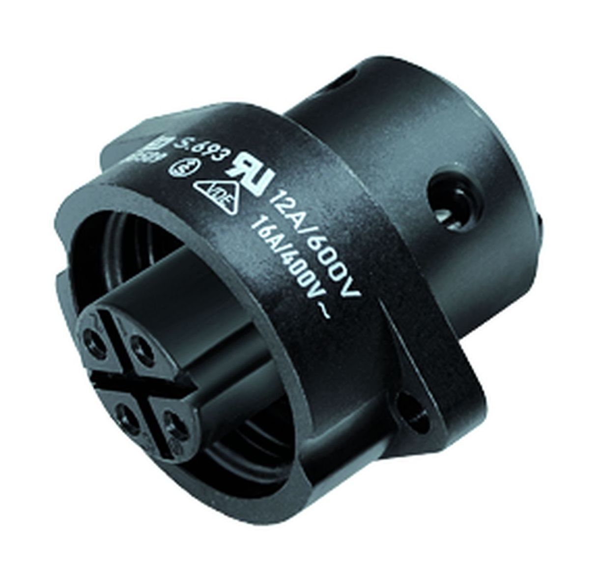 RD24, Female panel mount connector, IP67, unshielded, Contacts: 3+PE ...