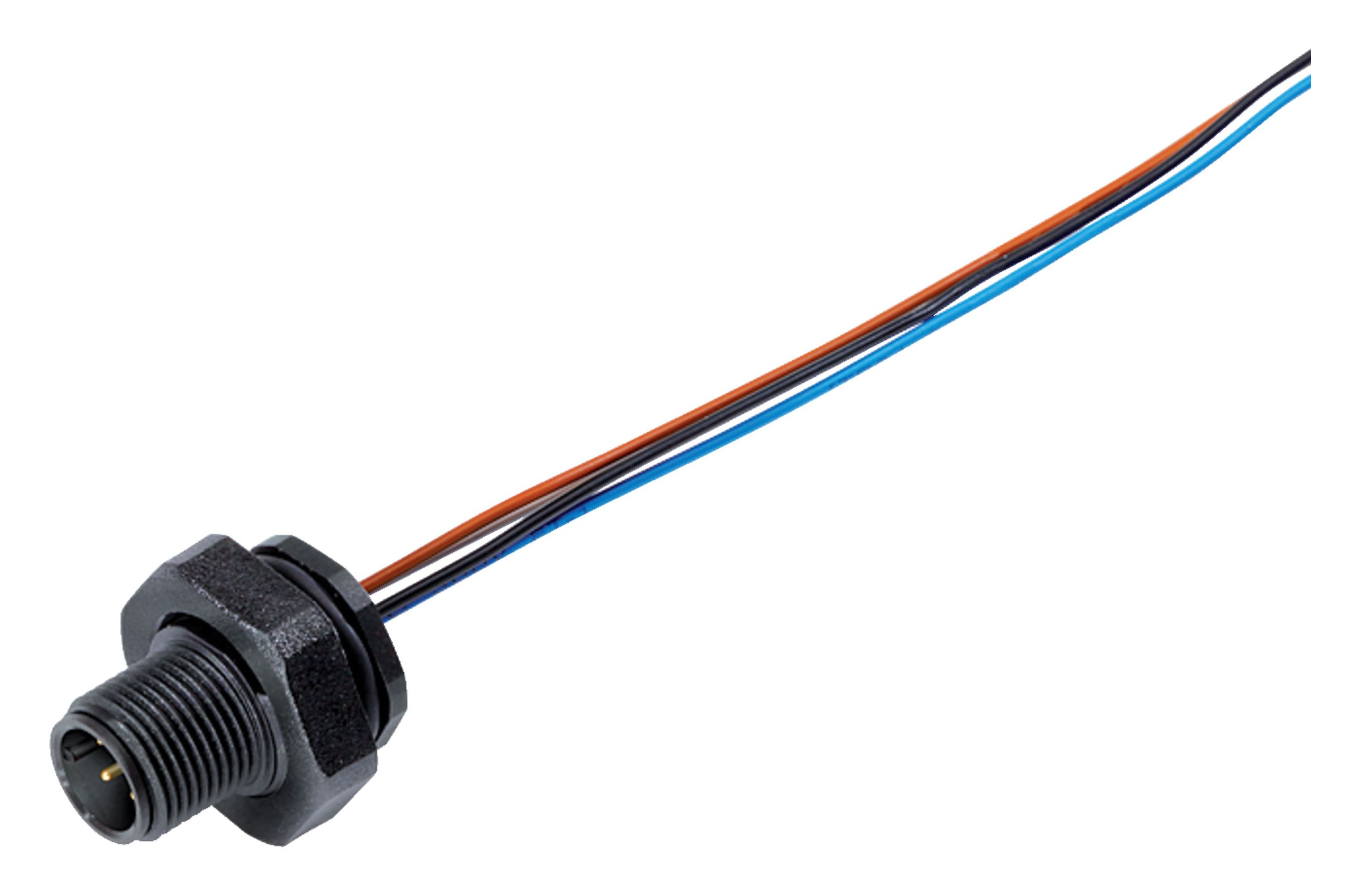 M12, Male panel mount connector, IP67, unshielded, Contacts: 4 | 76 ...
