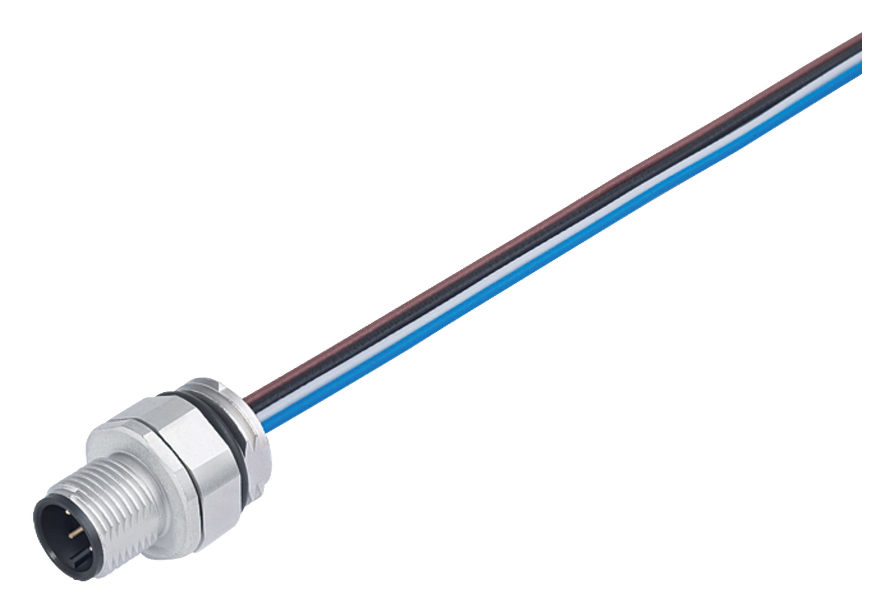 M12, Male panel mount connector, IP68, unshielded, Contacts: 4 | 76 ...