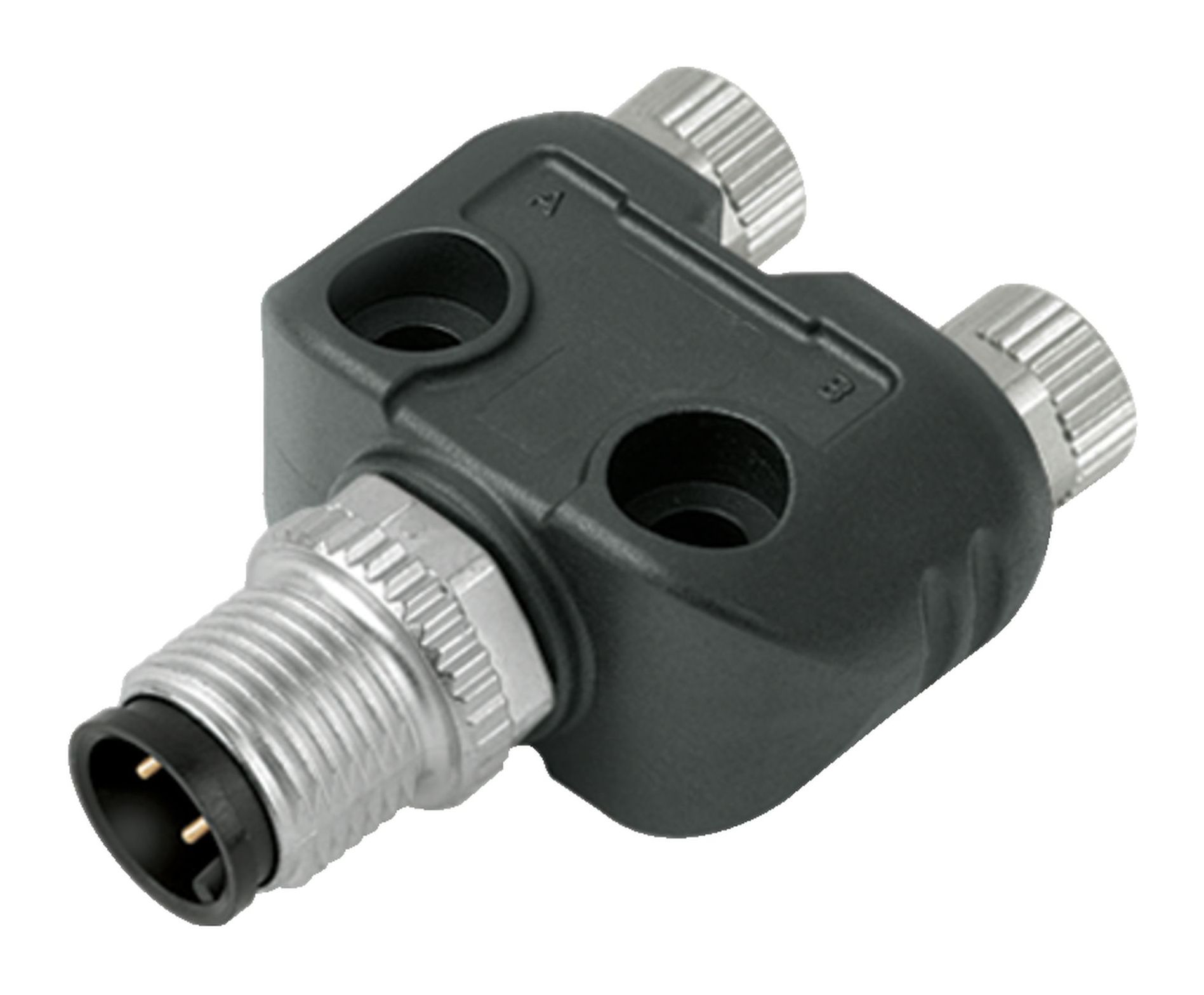 M12/M8, Twin distributors, Y-distributor, male connector - 2 female ...