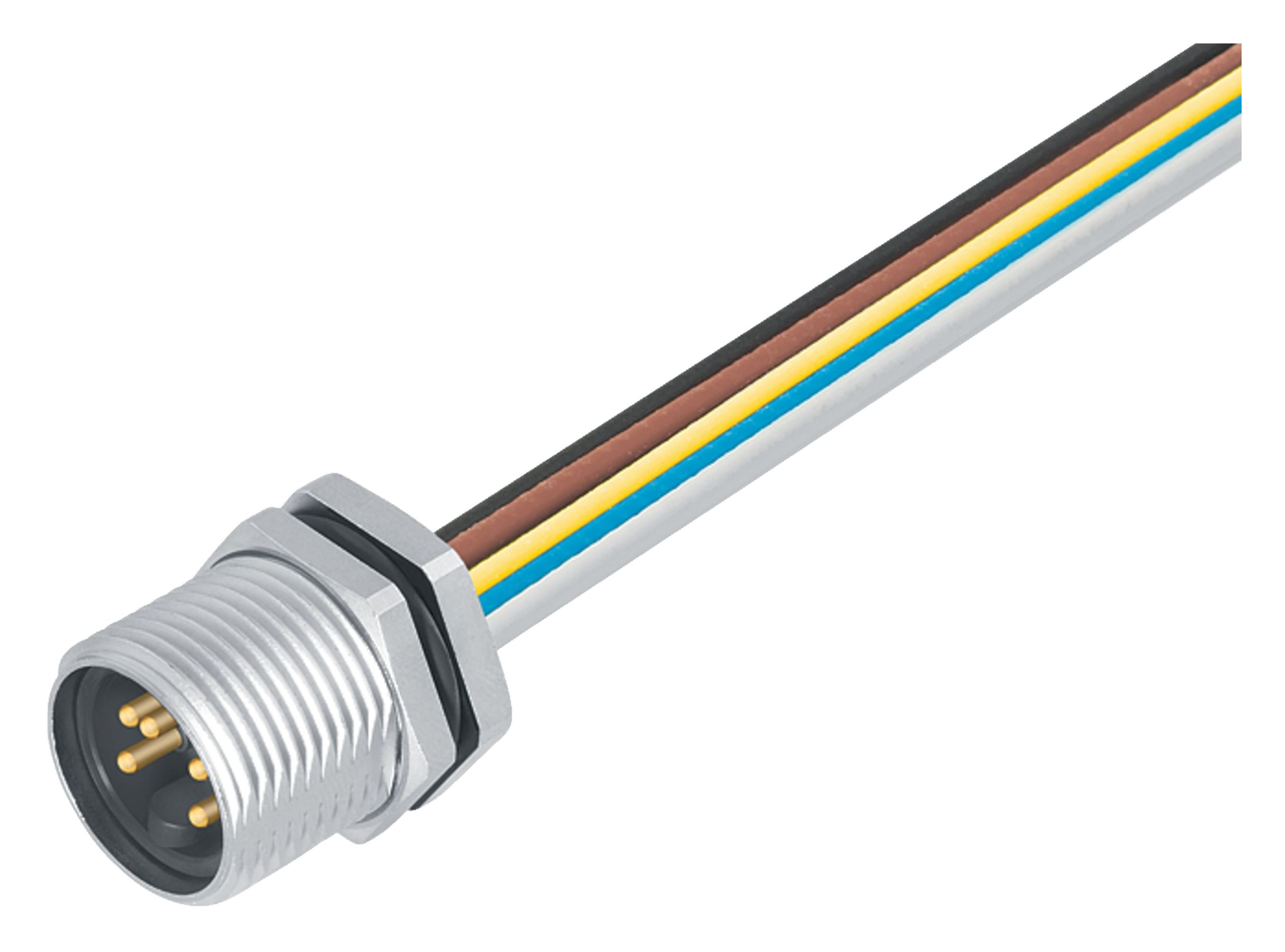 09 2451 100 05 | binder 7/8" Male panel mount connector, Contacts: 4+PE ...